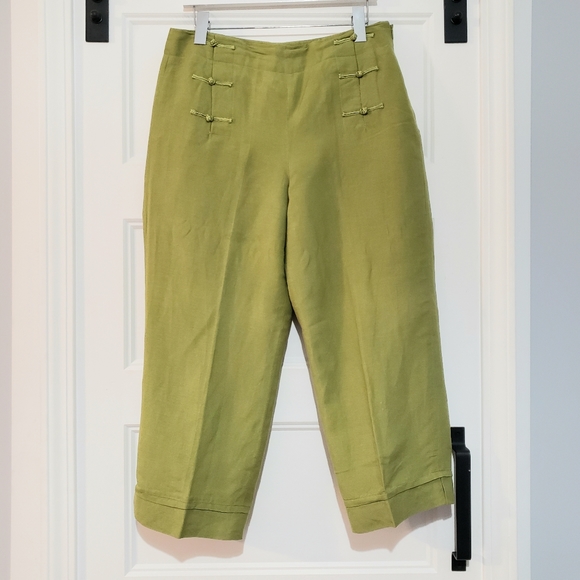 Larry Levine | Pants & Jumpsuits | Larry Levine Womens Linen Blend ...
